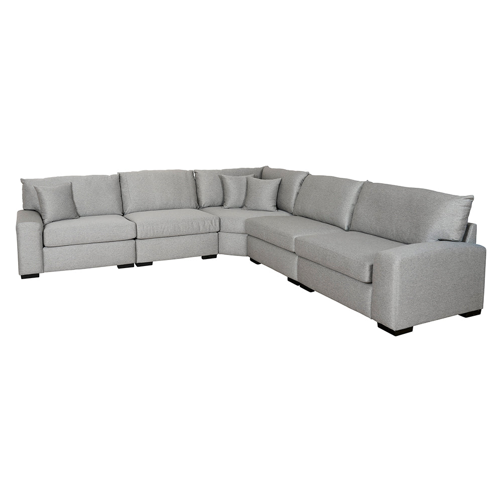Clayton Sectional Sofa Grey (ABCDD)