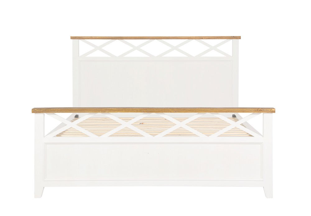 Byron - Ivory Washed King Bed Frame - 1825 Interiors