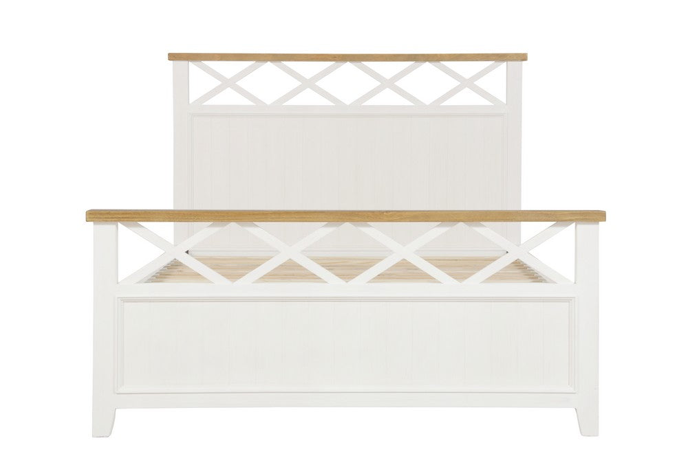 Byron Timber Queen Bed Frame With Cross Headboard And Foot