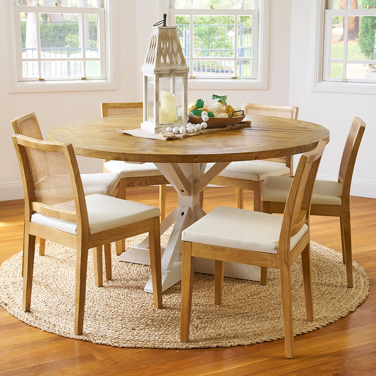 Byron 1500 Wooden Round Dining Table with Timber Tops