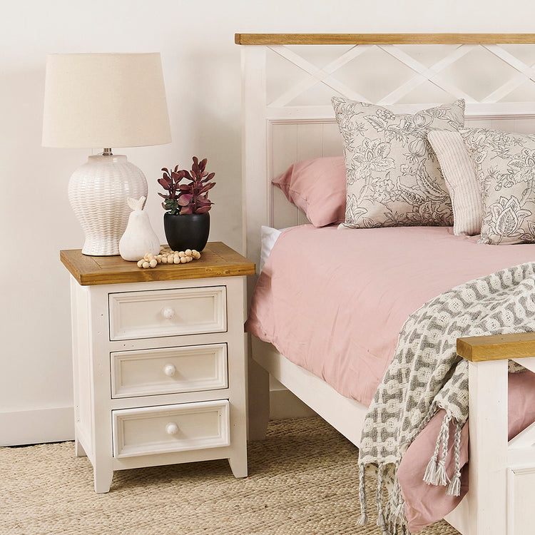 Byron - Set of 2 Bedside Table With 3 Drawers - 1825 Interiors