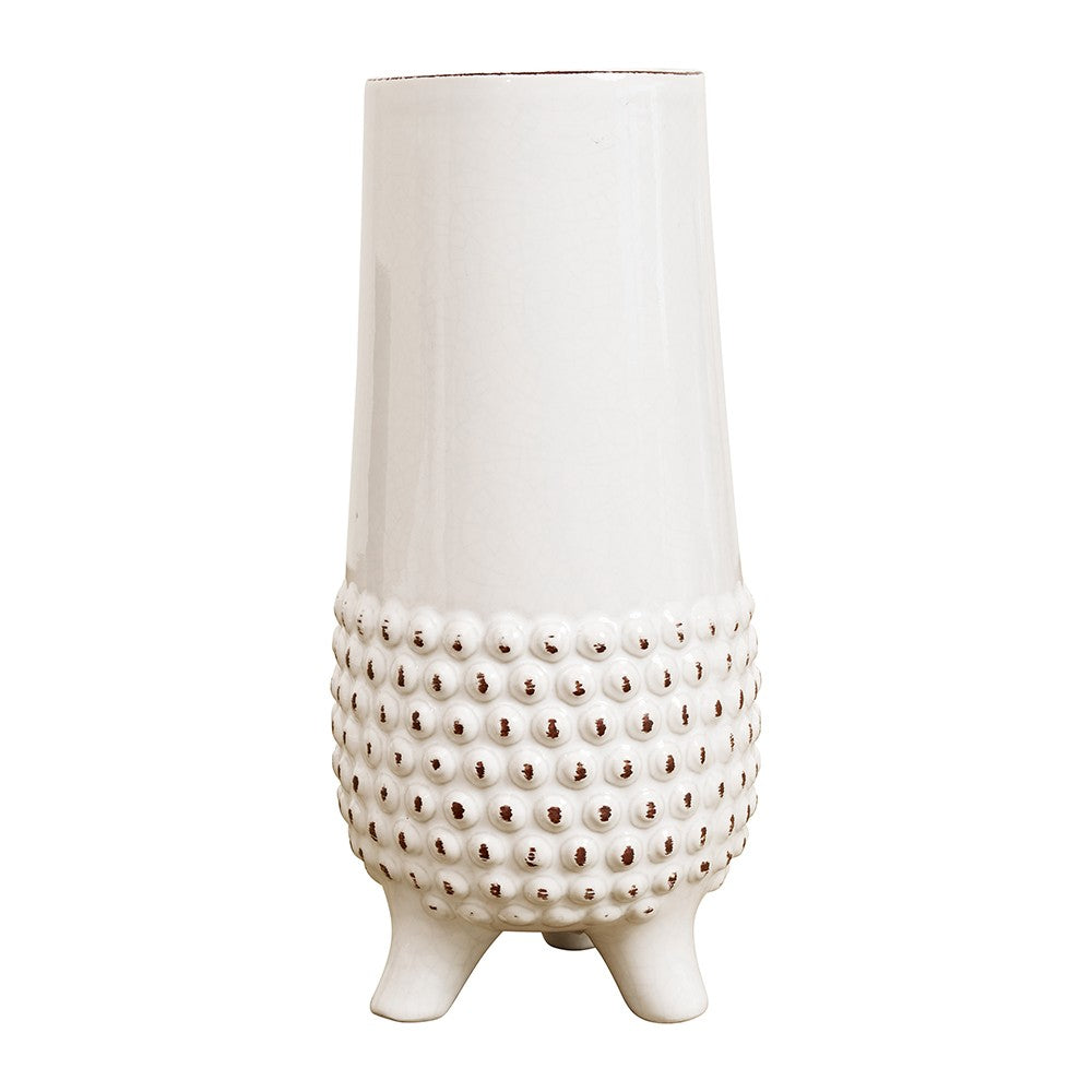 White Dot Vase Medium