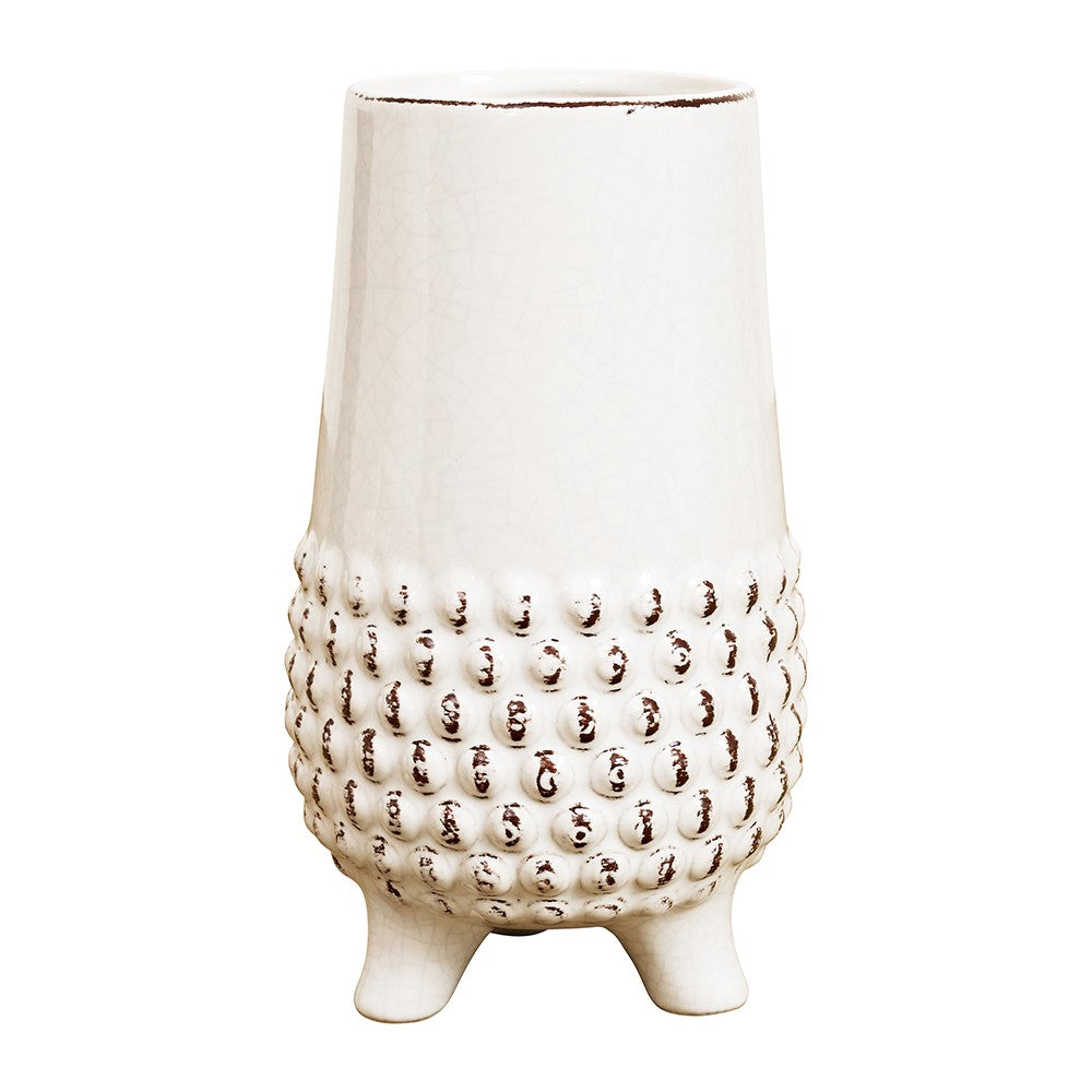 White Dot Vase Small