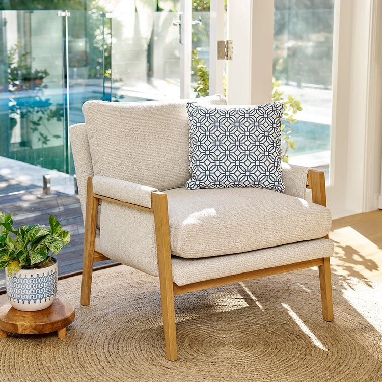 Calverton Ivory Armchair | 1825 Interiors