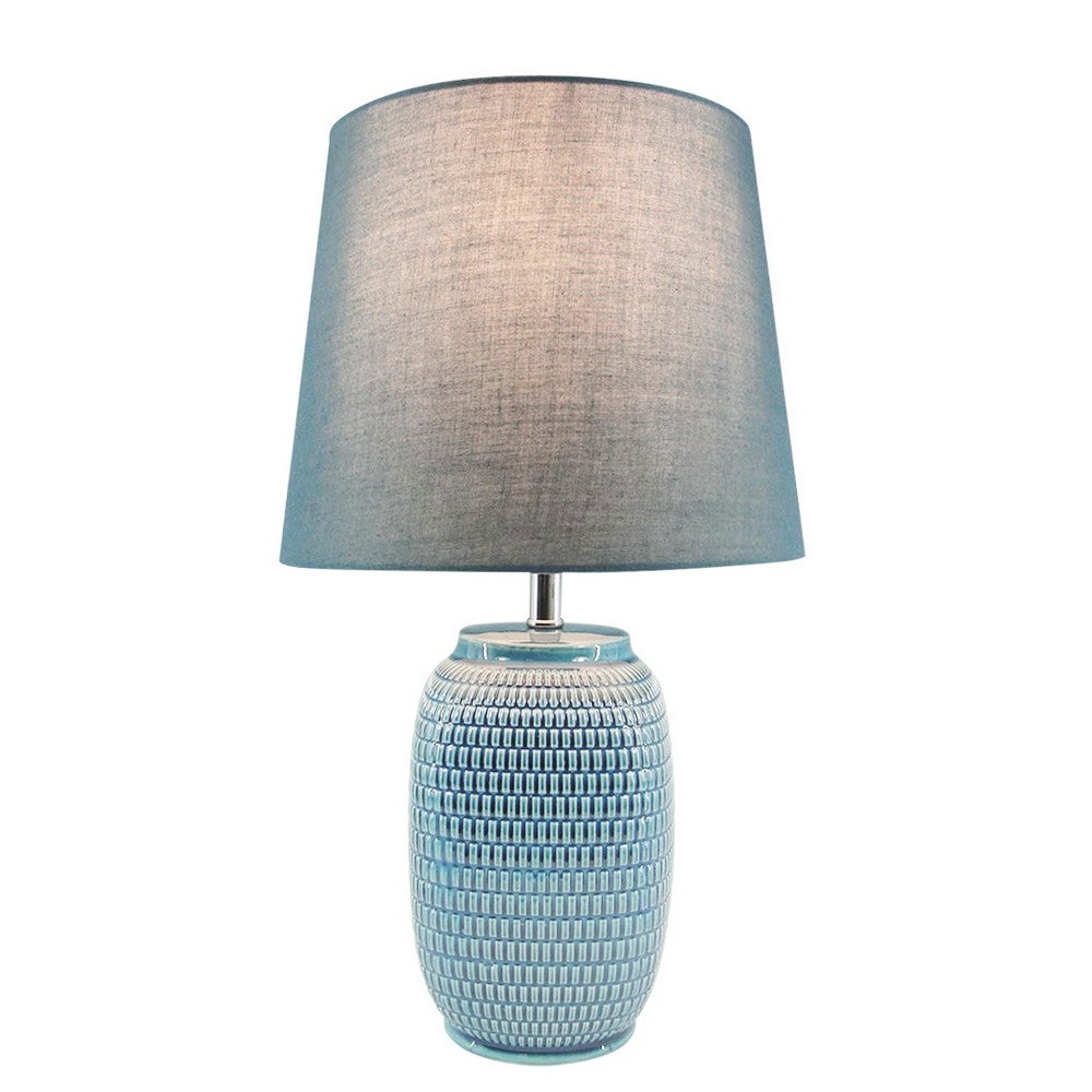 Zen Living Blue Lamp & Shade - Ceramic Glass | 1825 Interiors