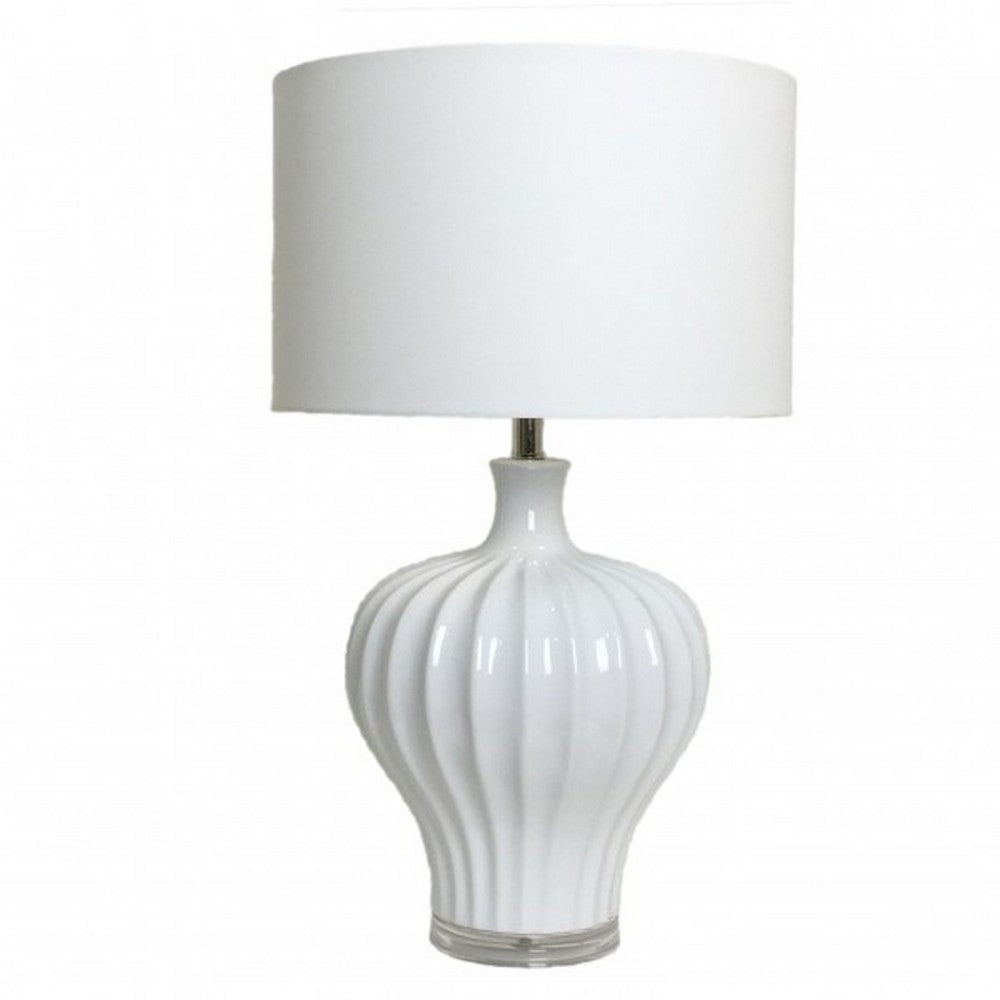 Tan's Ceramic White Lamp