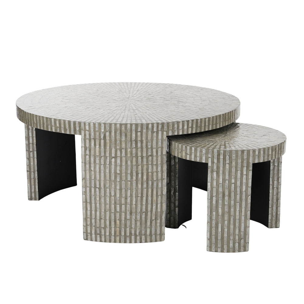 Harlan Inlay Tables Grey - Set of 2