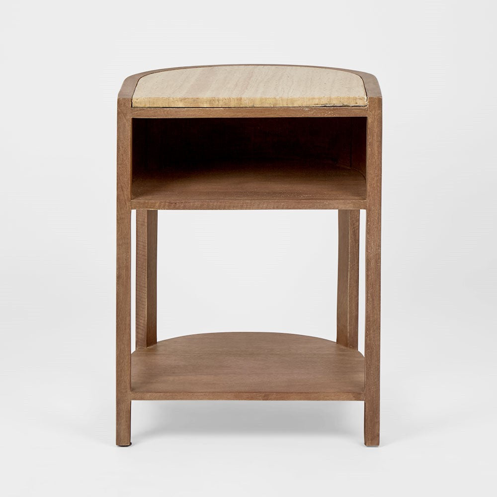 Denver Travertine Bedside Table