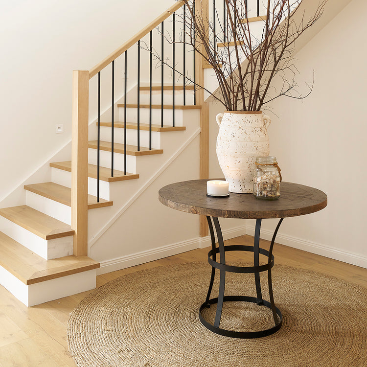 Newcastle 1000 Round Dining Table | Driftwood Reclaimed Pine