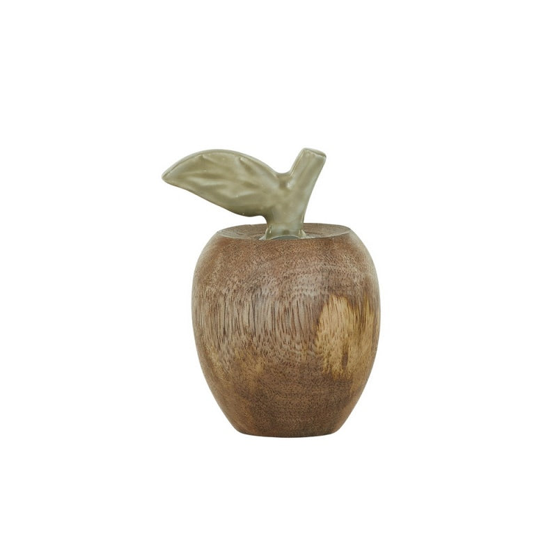 Abel Wood Sculpture Natural/Olive Small