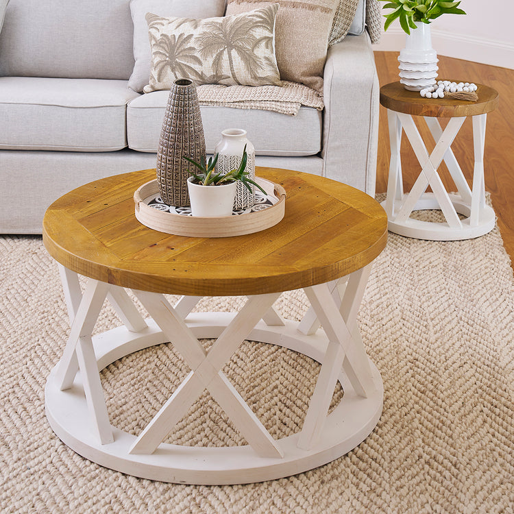 Byron Small Round Coffee & Side Table Package | 1825 Interiors