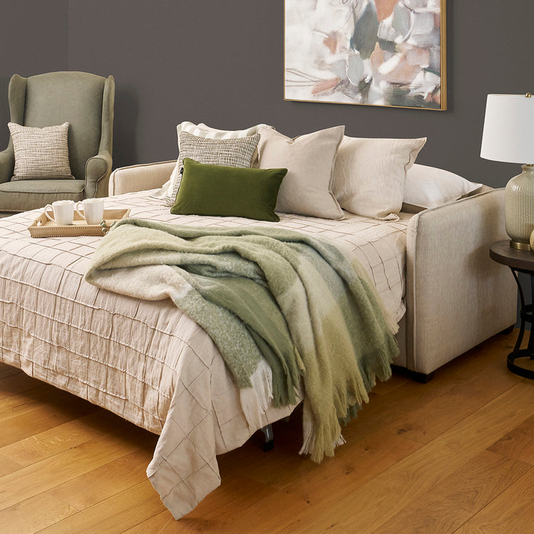 Duke Beige 2.5 Seater Sofa Bed | 1825 Interiors