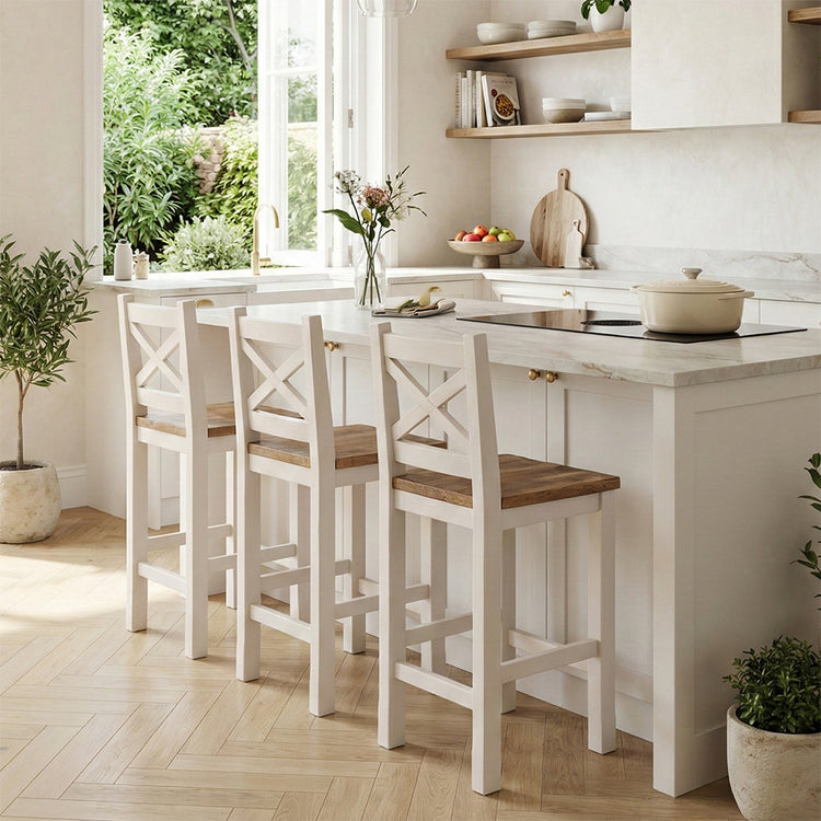 Byron Set of 2 Timber Breakfast Stools | 1825 Interiors