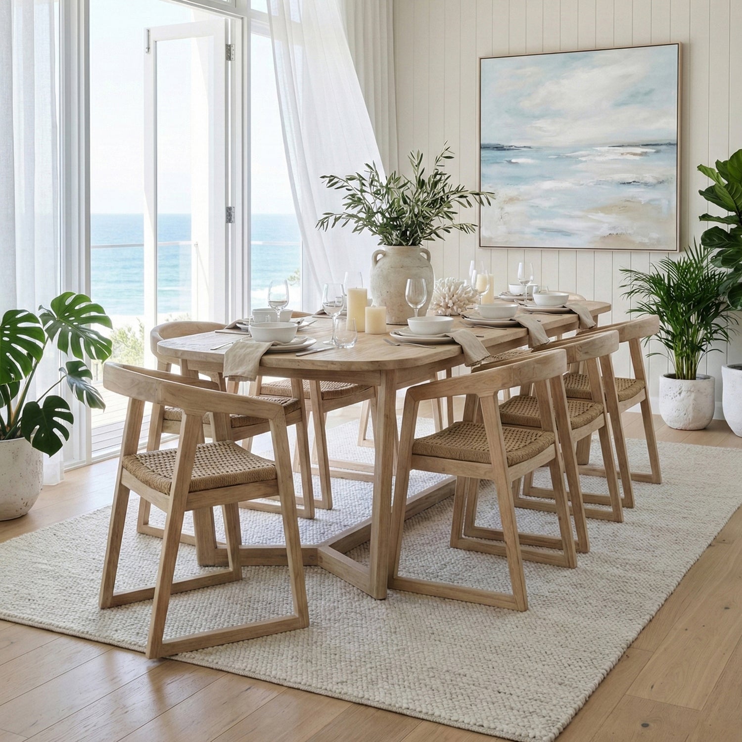 Finland Rubberwood Dining Table 2500 | 1825 Interiors