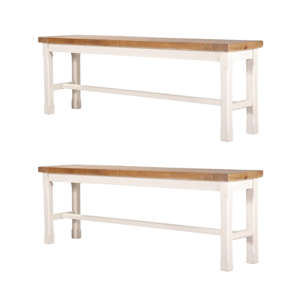 Set of 2 Tuscan Timber Bench | 1825 Interiors