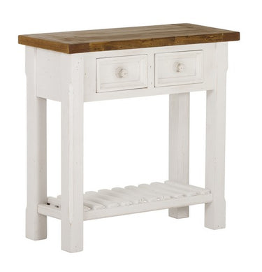 Tuscan Console Table With Slatted Shelf And 2 Drawers