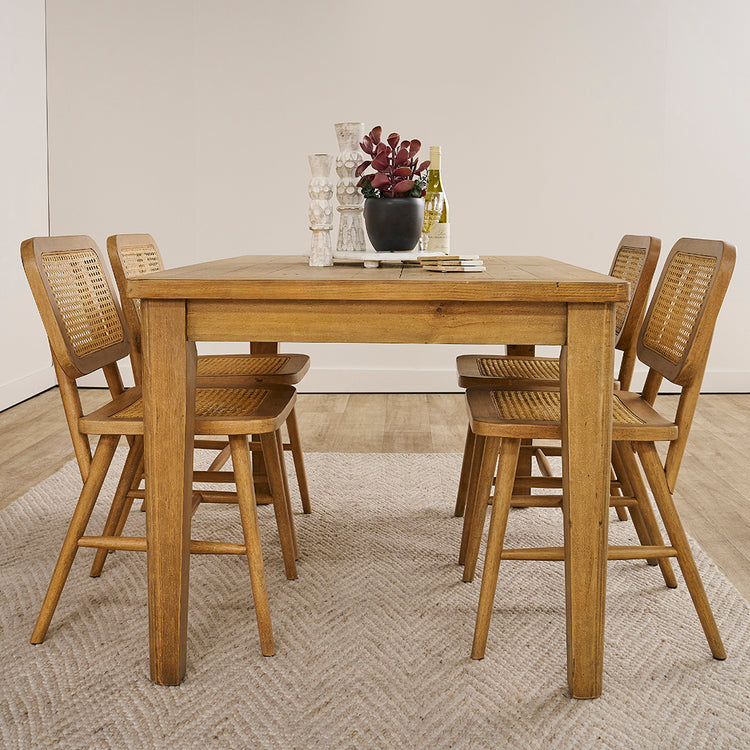 Petite 1400 Four Seater Dining Table With Slender, Tapered Legs