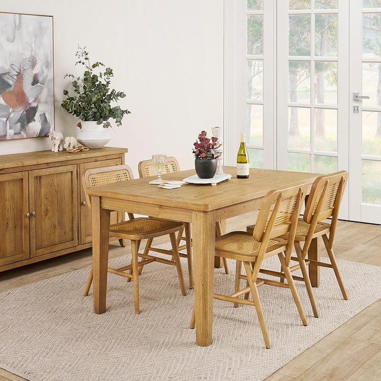 Petite 1400 Four Seater Dining Table With Slender, Tapered Legs