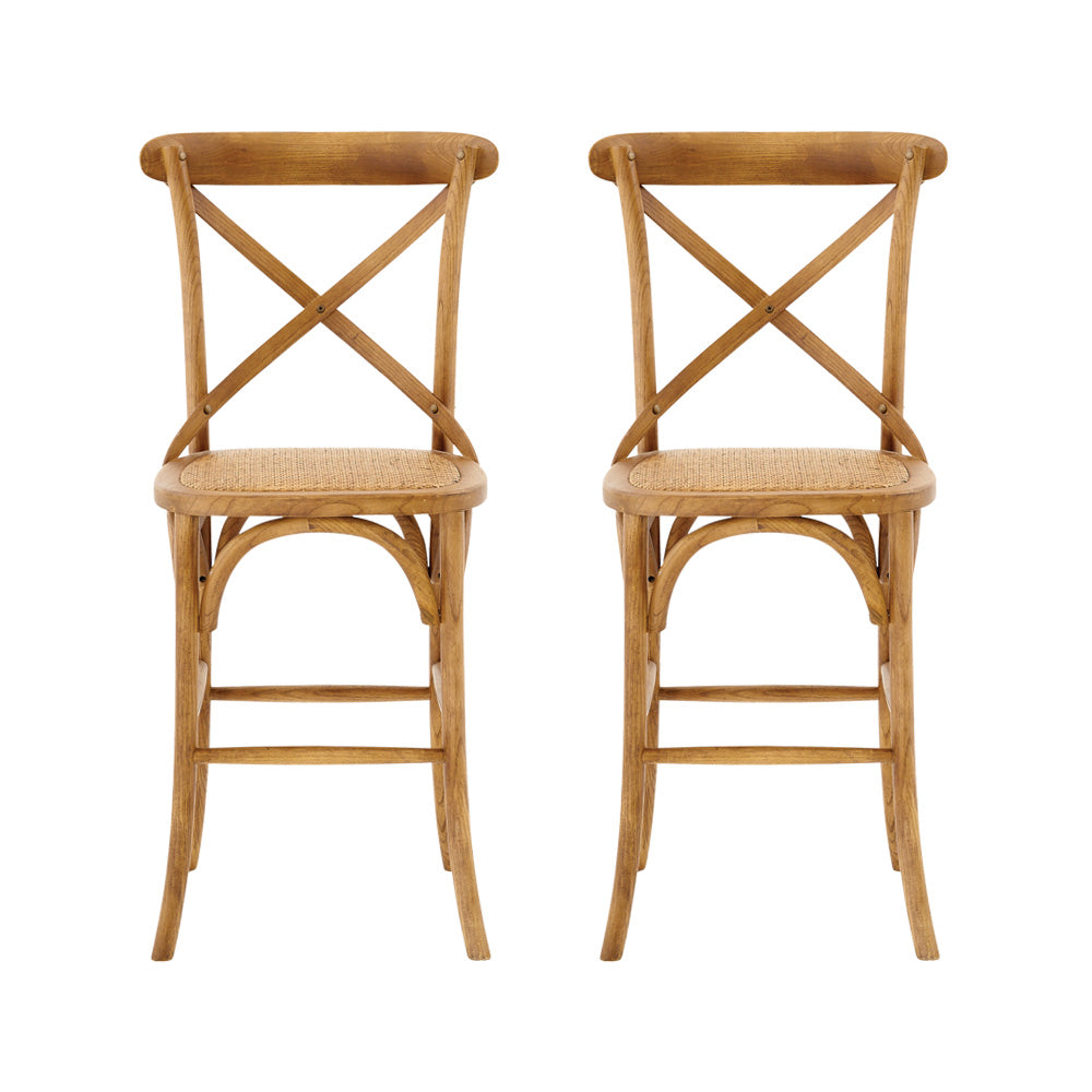 Set of 2 French Cross Breakfast Stools | 1825 Interiors