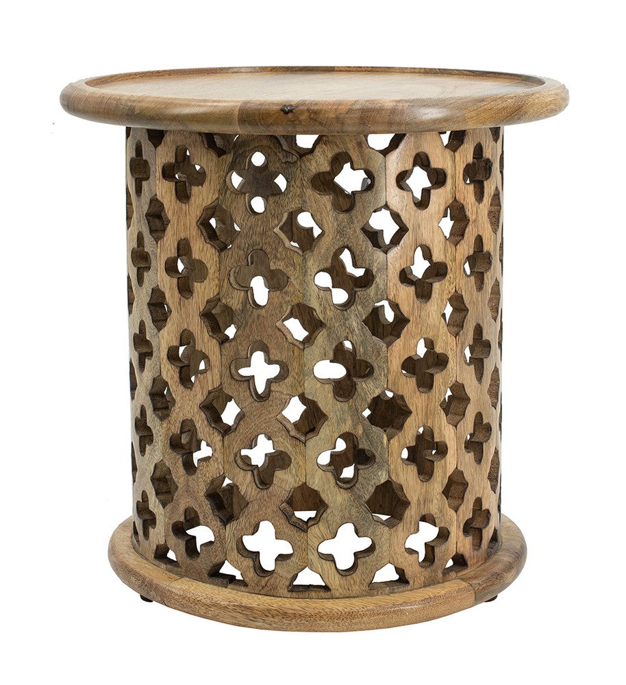 Jali Large Timber Side Table | Afterpay | Zip | 1825 Interiors