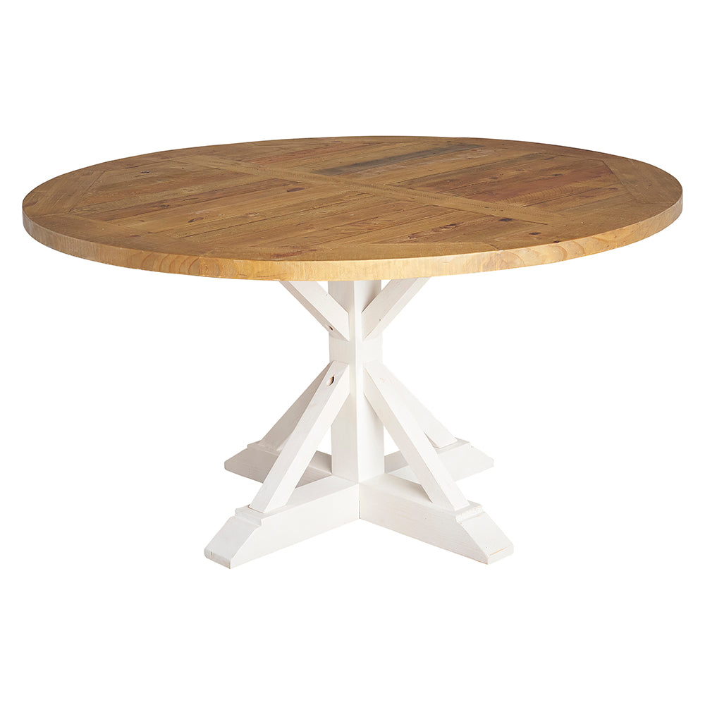 Byron 1500 Wooden Round Dining Table with Timber Tops