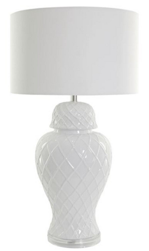 Bay Water Ceramic Glass Lamp & Shade | 1825 Interiors