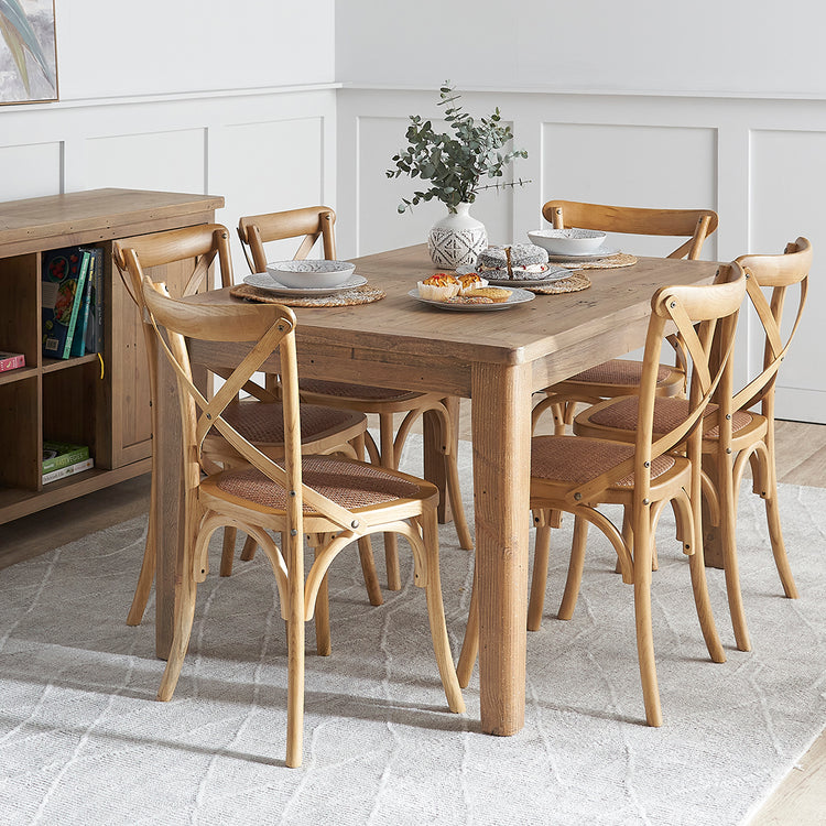 Petite 1400 Four Seater Dining Table With Slender, Tapered Legs