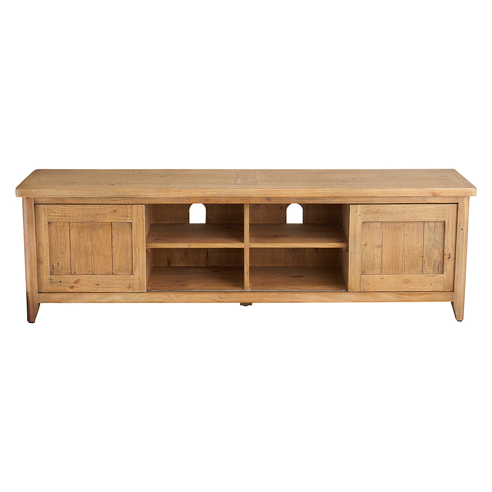 Petite TV Unit With Sliding Door, Two Cupboards And Four Shelves