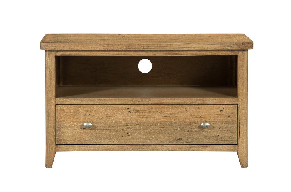 Petite Small TV Unit With Drawer And Open Shelf | 1825 Interiors