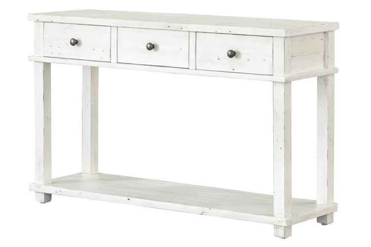 Coastal Hamptons Style White Wash Timber Hall Table